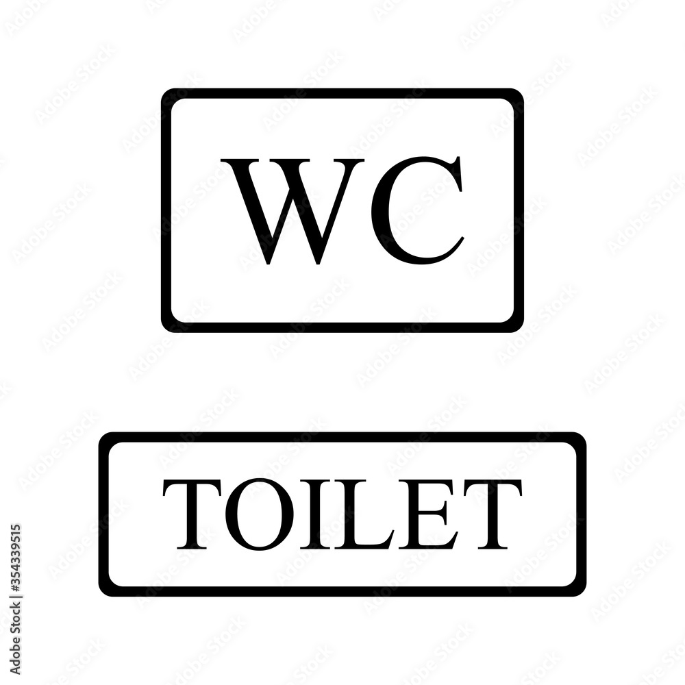 WC sign icon. Toilet symbol. Washroom vector illustration Stock Vector ...