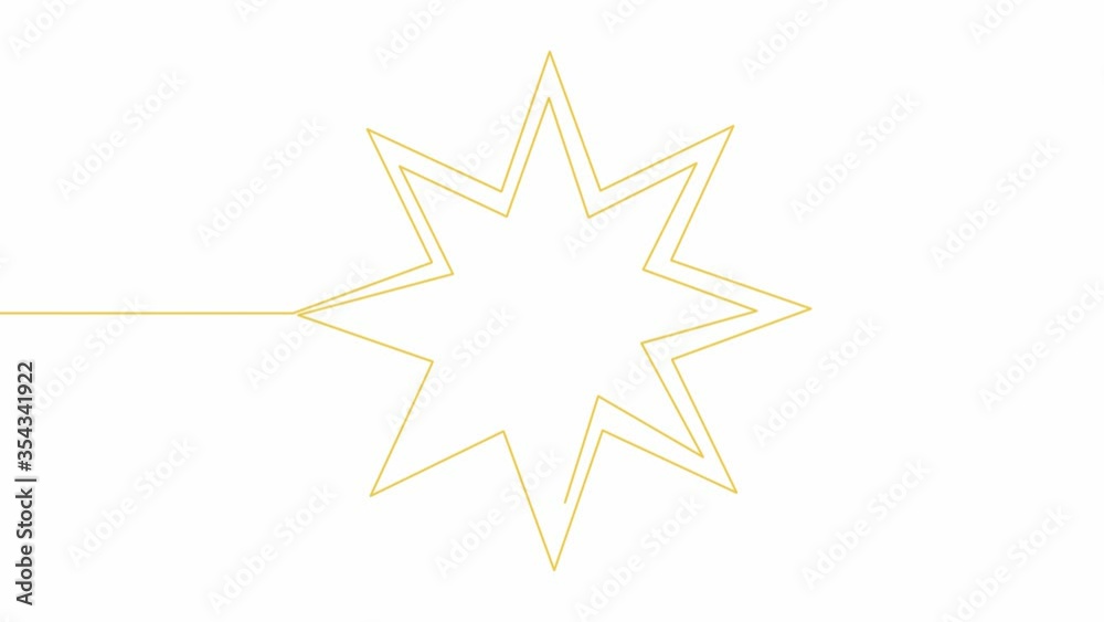 Self-drawing a simple animation of one continuous drawing of one line ...