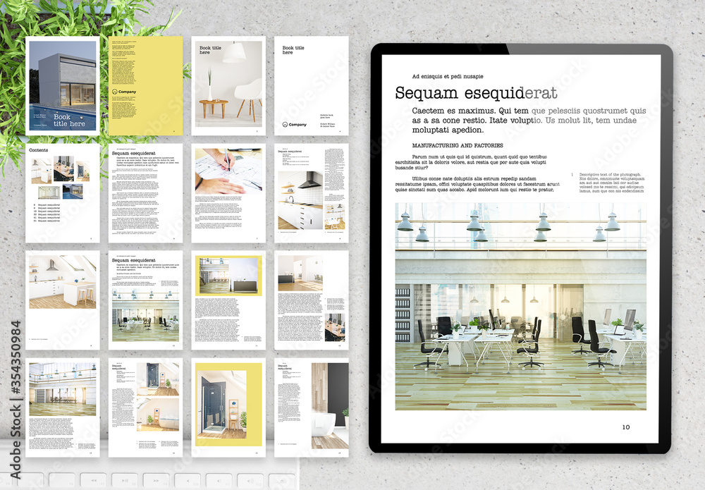 Digital Brochure Architecture Reference Layout Stock Template | Adobe Stock