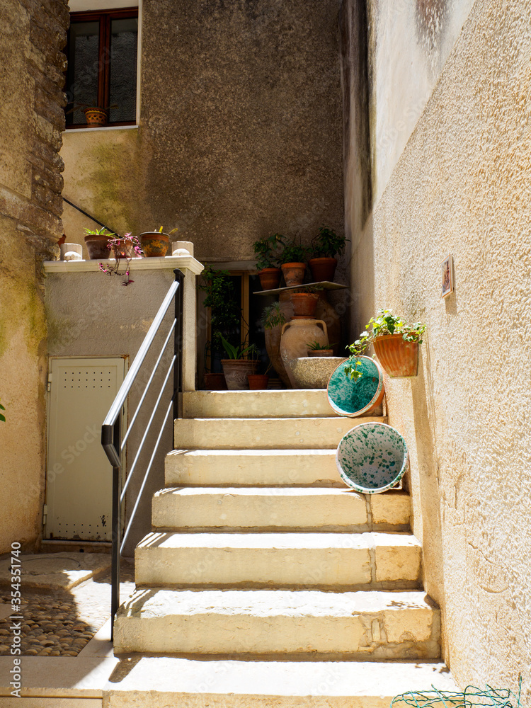 beautiful typical italian architecture in sicily Stock Photo | Adobe Stock