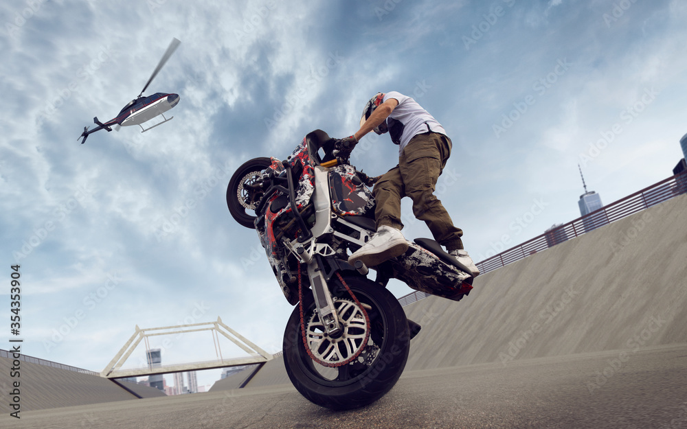 Street Bike Stunt Wallpaper