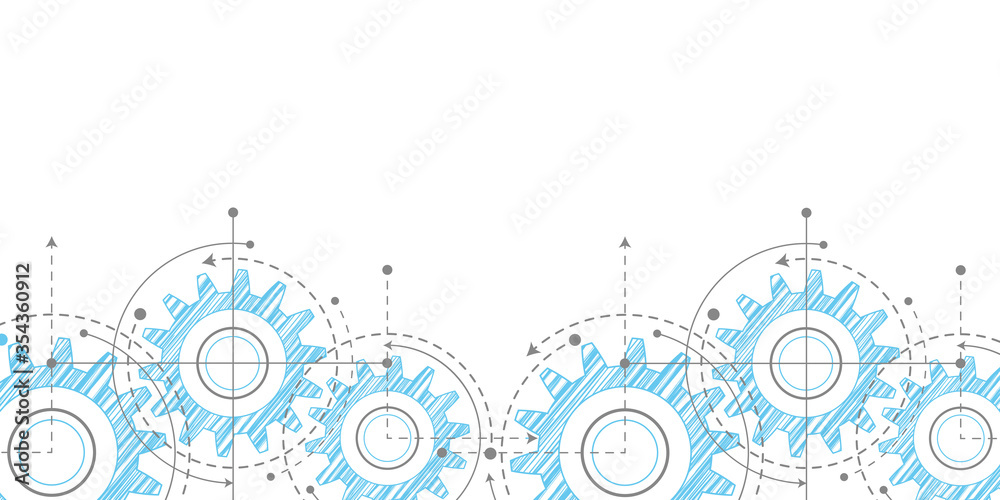 Engineering technical drawing on a white background.Technical drawing ...