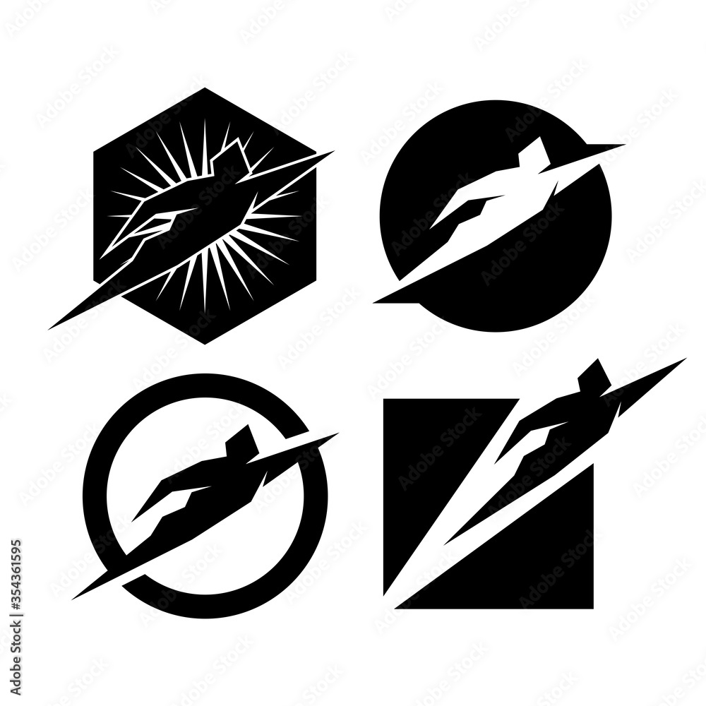 hero logo creative simple design vector Stock Vector | Adobe Stock