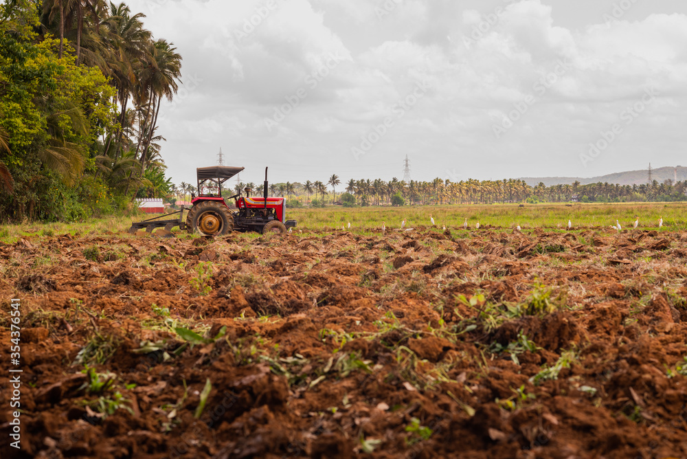 Tractor and tiller, plower used in agriculture Machinery used in the ...