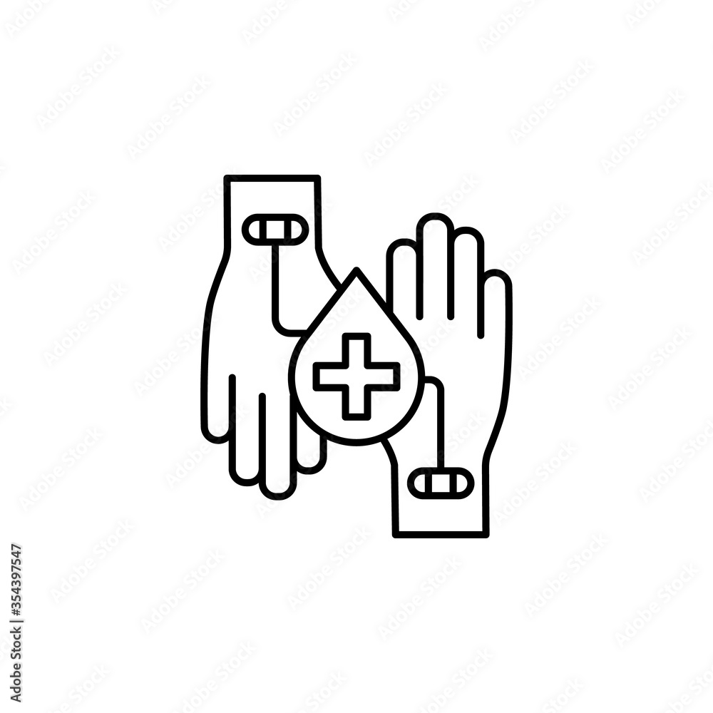blood line icon. Signs and symbols can be used for web, logo, mobile ...