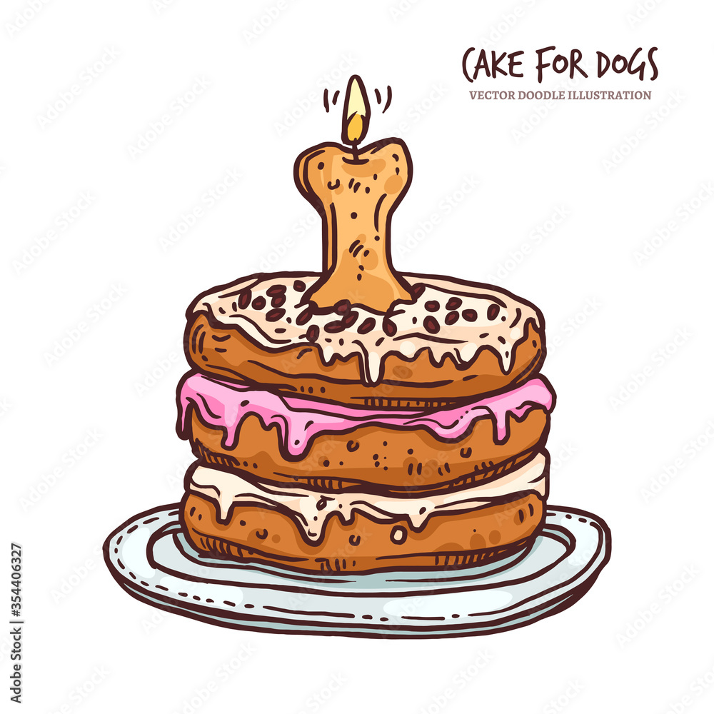 Dog Bone Cupcake Cake