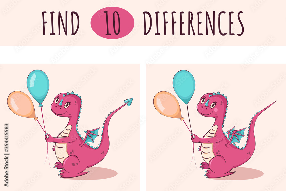 Find the differences. Game for Children. Find 10 differences ...