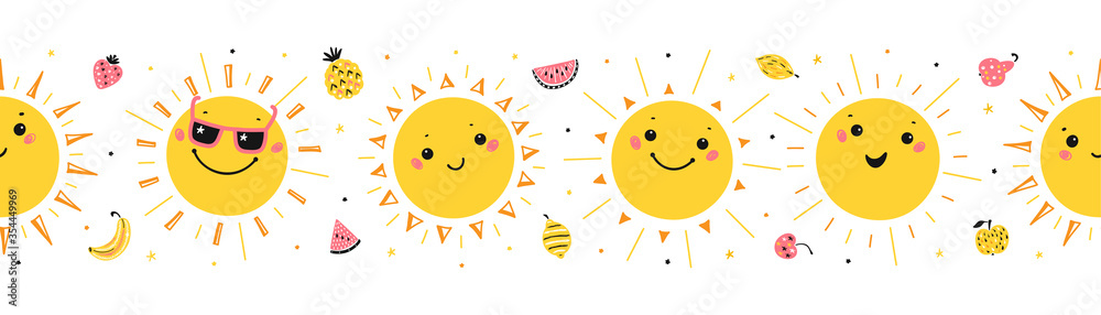 Sun Borders Clip Art