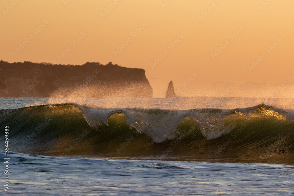 Waves breaking in Japan. The Pacific Ocean & its waves often generated ...