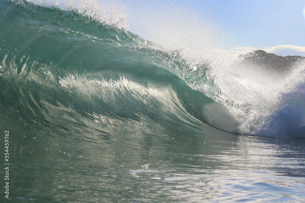 Waves breaking in Japan. The Pacific Ocean & its waves often generated ...