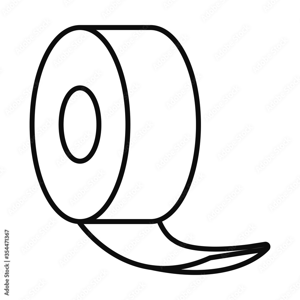 roll of tape icon, line style Stock Vector | Adobe Stock