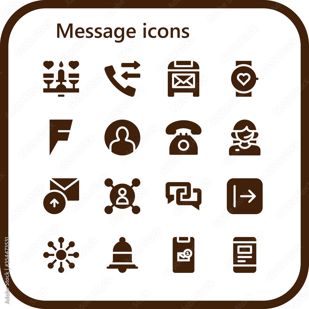 Fototapeta mapa świata dla dzieci message icon set | Fototapety dla DZIECI
