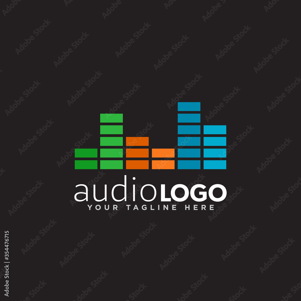 Sound Logo Concept Design Vector Stock Vector | Adobe Stock