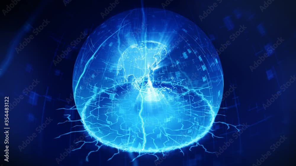 Safe earth inside a shield dome. Half of sphere. Business concept of ...