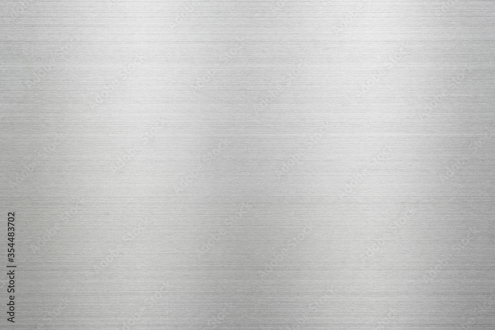 Foto de Abstract metal texture of brushed stainless steel plate with ...