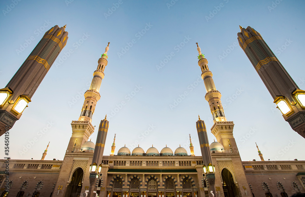 Nabawi Mosque, The Prophet Muhammad Mosque, a holy mosque for moslem ...