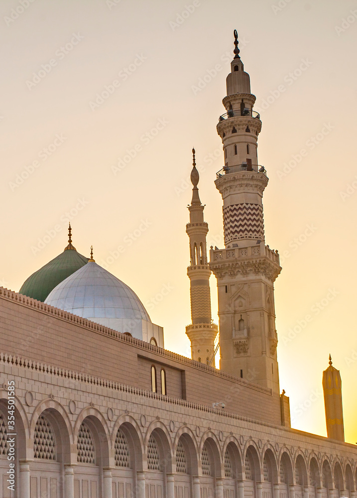 Nabawi Mosque, The Prophet Muhammad Mosque, a holy mosque for moslem ...