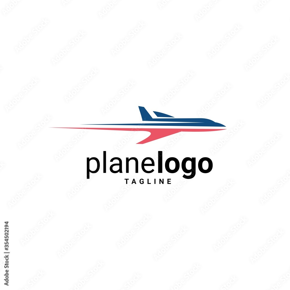 Airplane Logo Template Design Vector Stock Vector | Adobe Stock