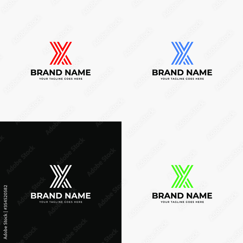 Trending leaner style initial x letter logo design vector template ...
