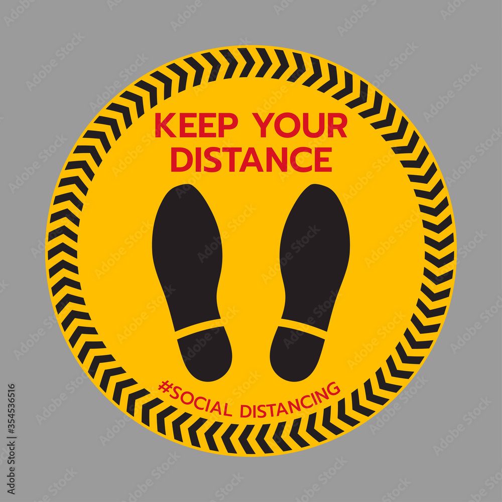 Thanks For Practicing Social Distancing Floor sticker Sign,Social ...