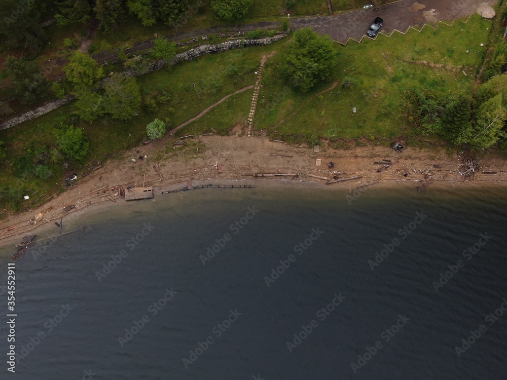 Aerial photos of lake Belis, a very beautiful place, with beautiful ...