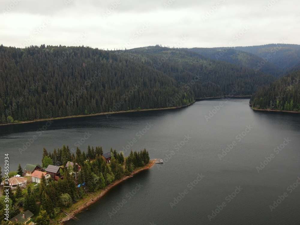 Aerial photos of lake Belis, a very beautiful place, with beautiful ...