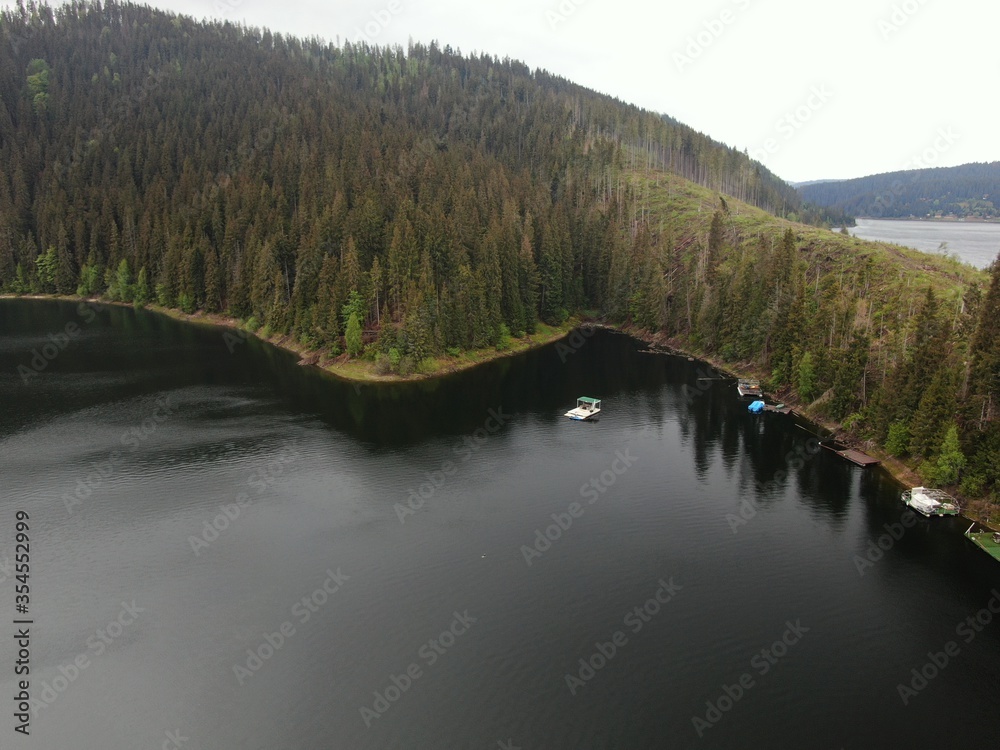 Aerial photos of lake Belis, a very beautiful place, with beautiful ...