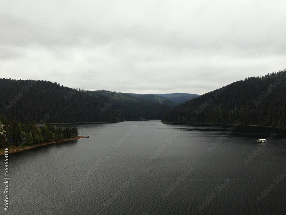 Aerial photos of lake Belis, a very beautiful place, with beautiful ...