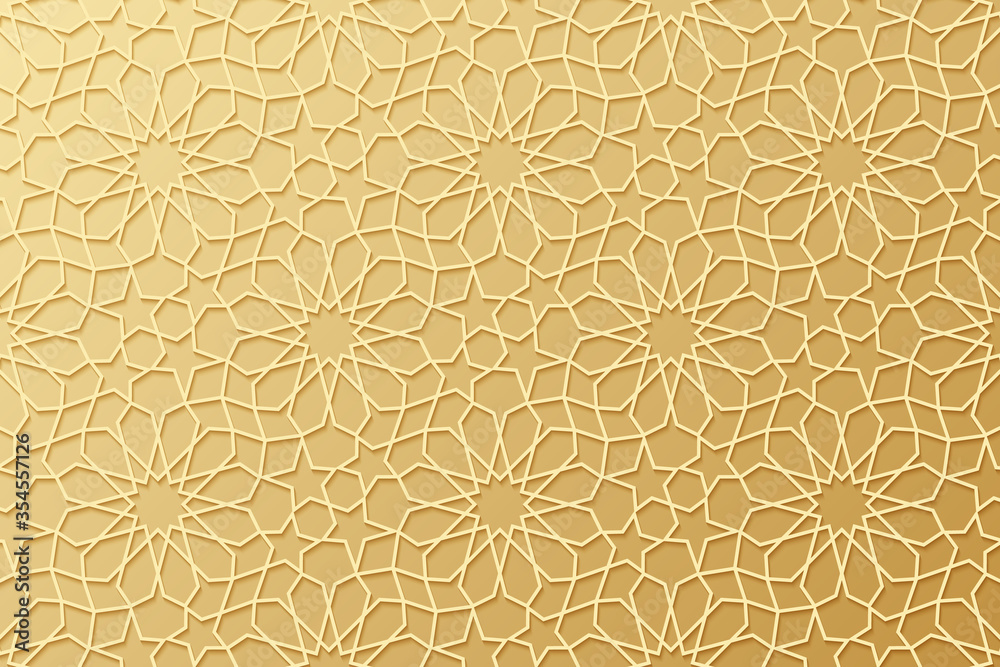 Islam pattern. Gold ottoman background. Golden Islamic design ...