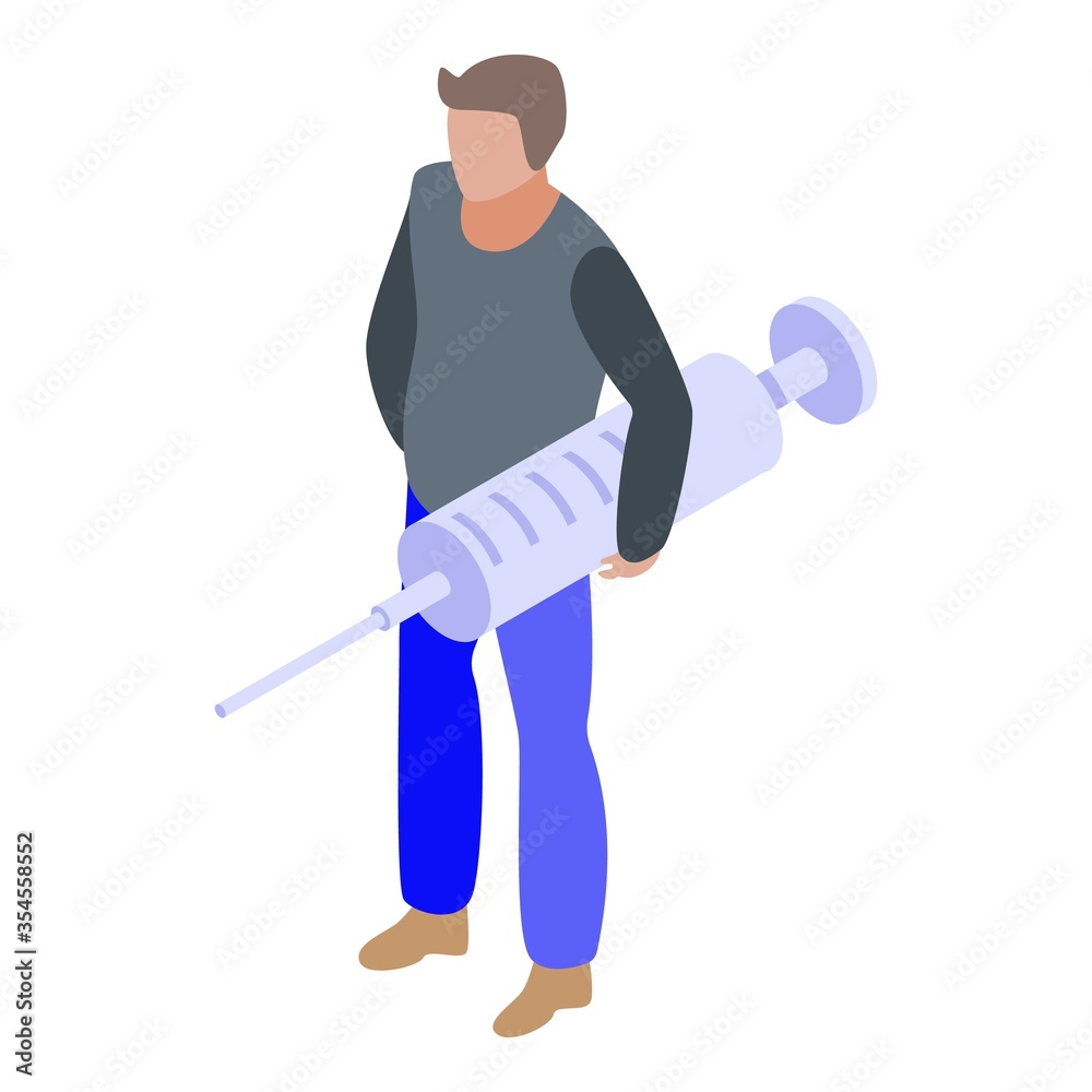 Drug abuse addiction icon. Isometric of drug abuse addiction vector ...