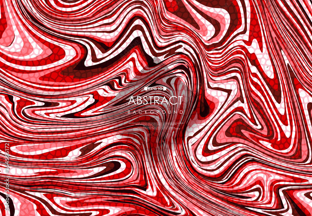 Abstract red marble design with pattern of particle cell design artwork ...