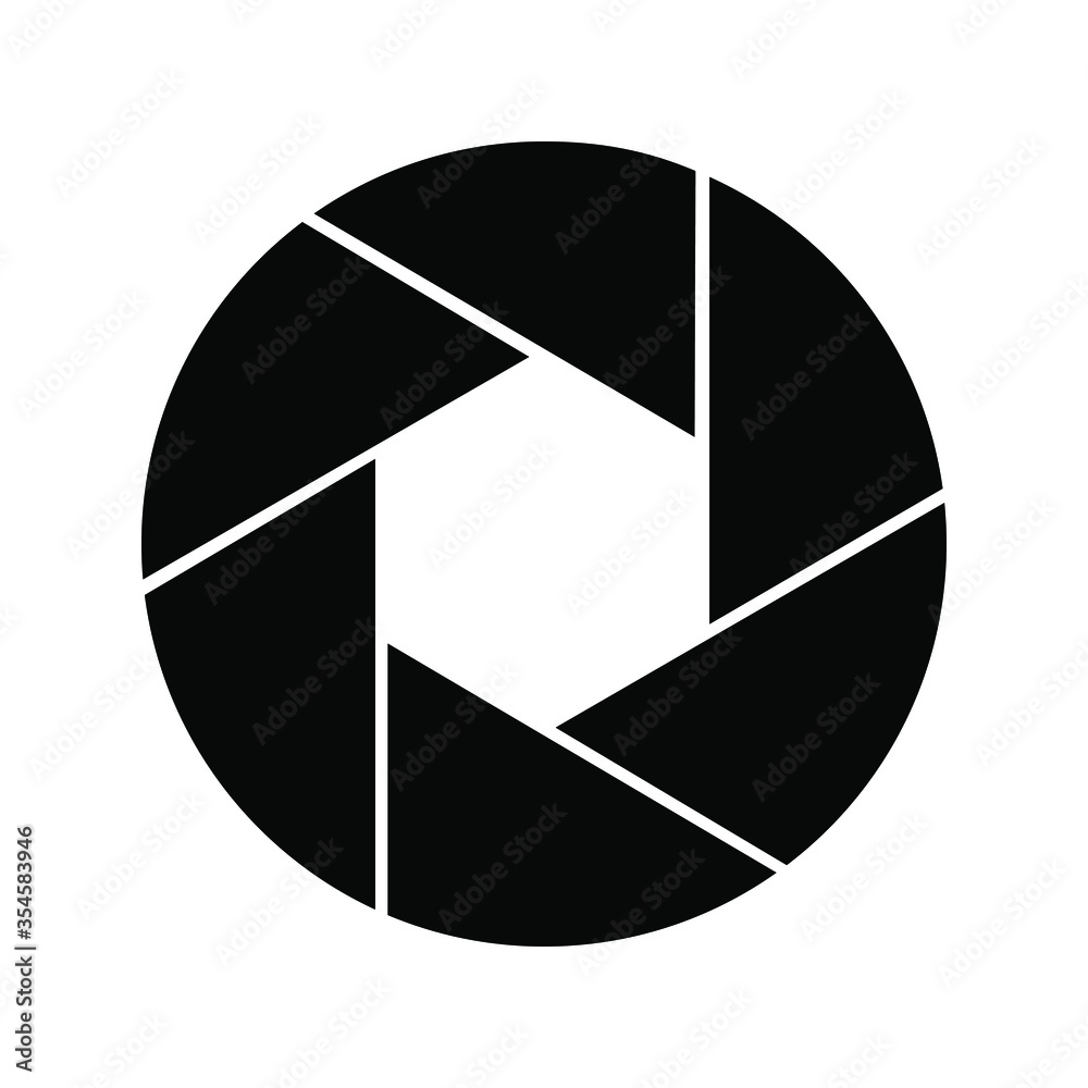 Shutter camera Icon in trendy flat style isolated on white background ...