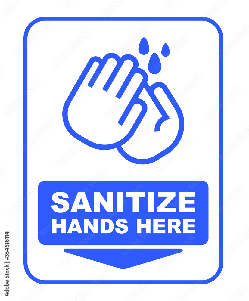 please use hand sanitizer sign Stock Vector | Adobe Stock