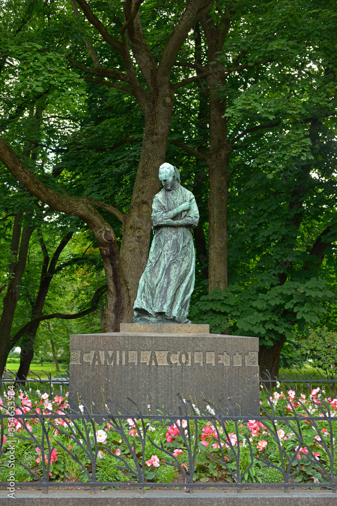 Camilla Collett monument in Palace Park. Statue is called I storm ("In ...