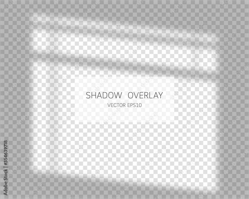 Shadow overlay effect. Natural shadows from window isolated on ...