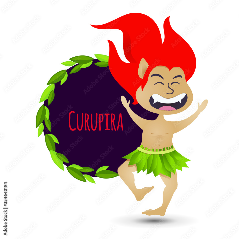 vector illustration the character of Brazilian legends and folklore ...