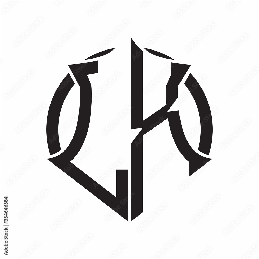LX Logo monogram with emblem and circle rounded design template on ...