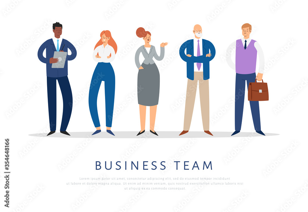 Set of business people. Businessmen and businesswomen cartoon ...