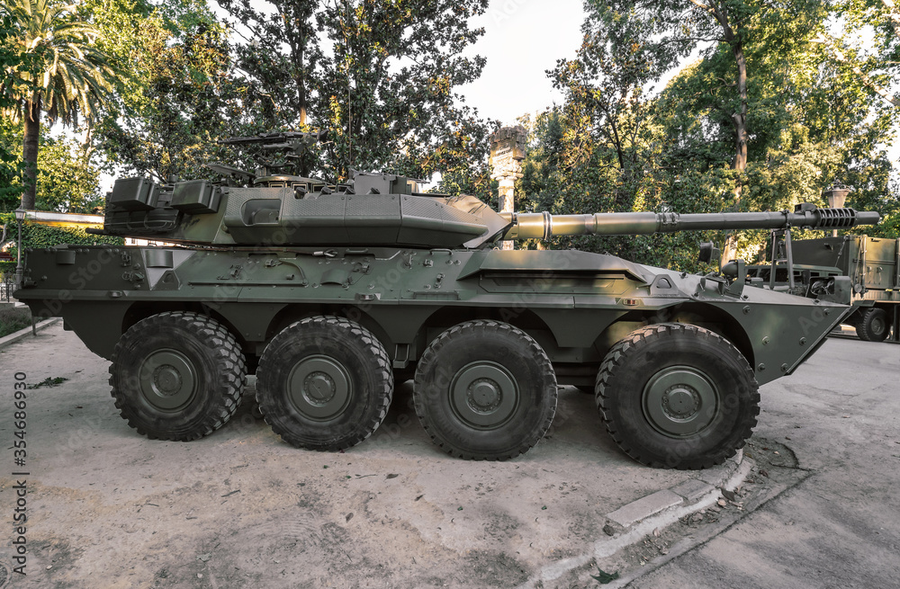 VRC-105 Centauro. Combat and reconnaissance vehicle. Display of ...