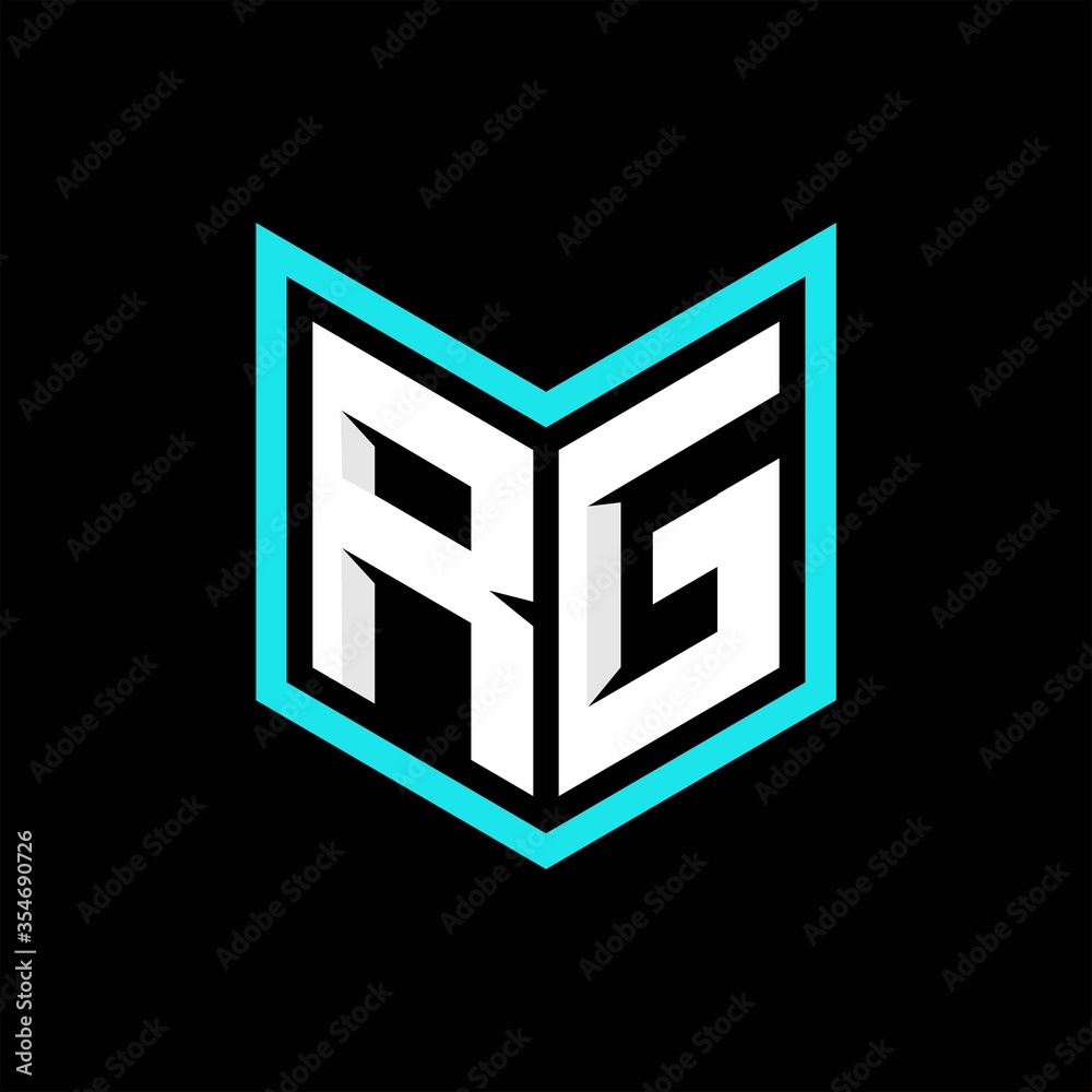 RG initial logo monogram designs modern templates. Stock Vector | Adobe ...