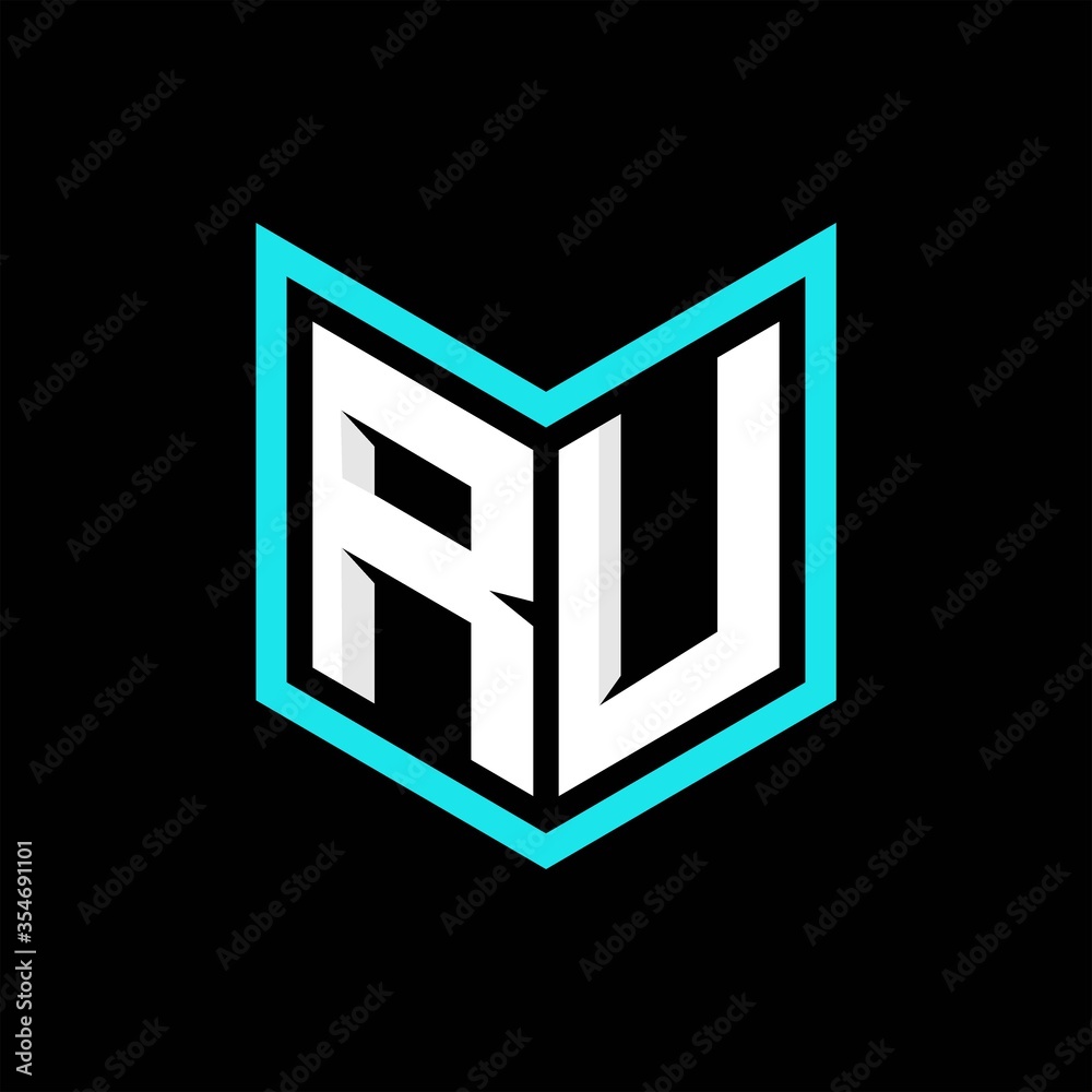 RU initial logo monogram designs modern templates. Stock Vector | Adobe ...