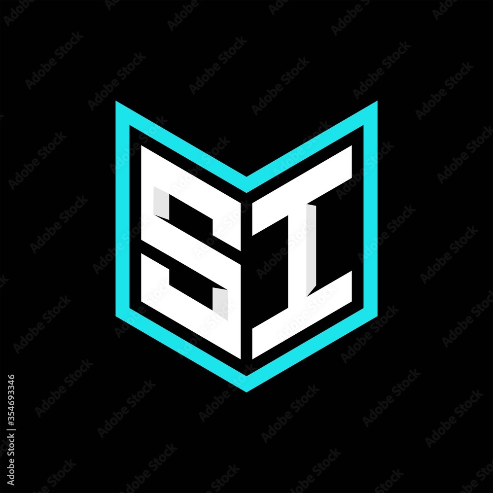 SI initial logo monogram designs modern templates. Stock Vector | Adobe ...