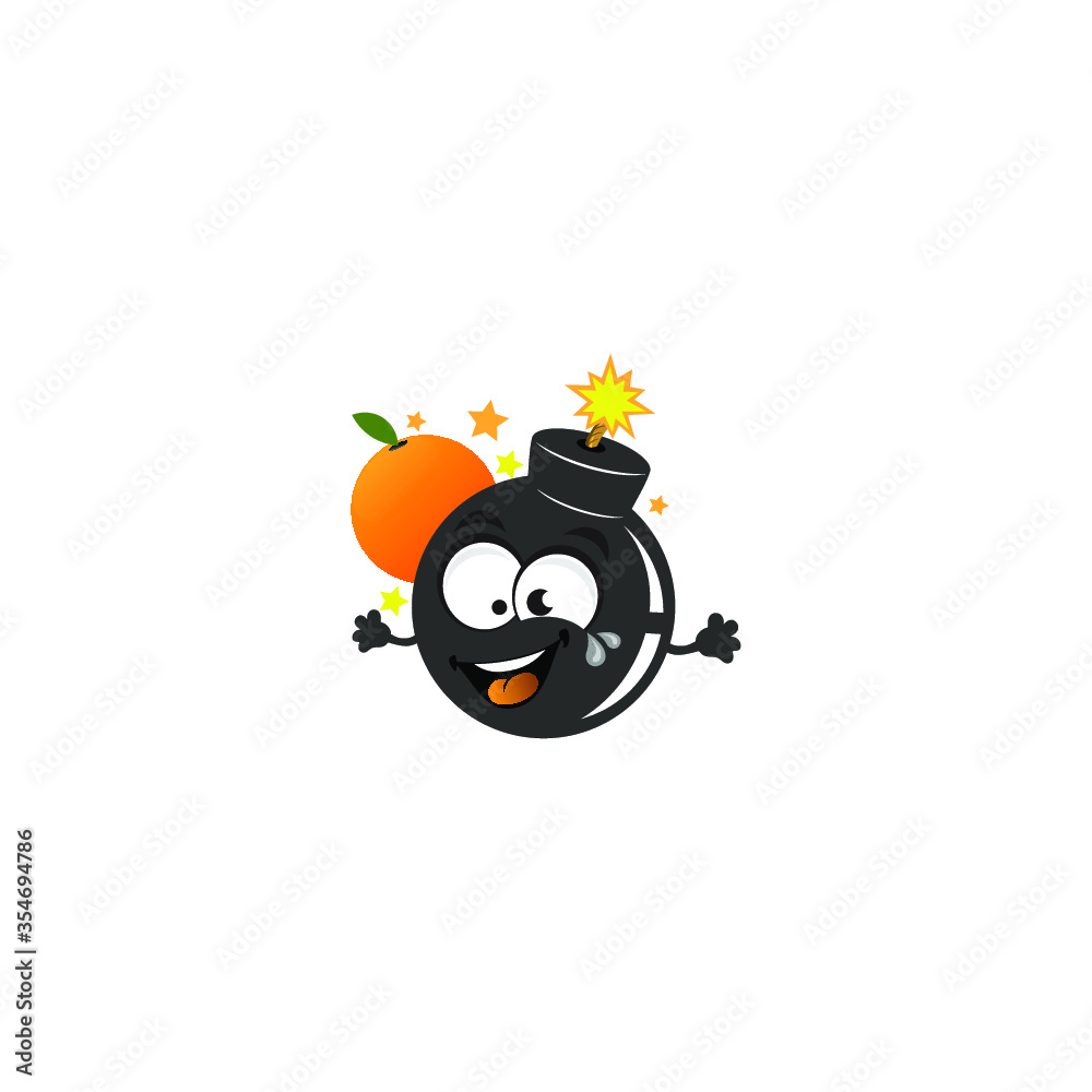 bomb fruit logo pattern for fruit sweets Stock Vector | Adobe Stock