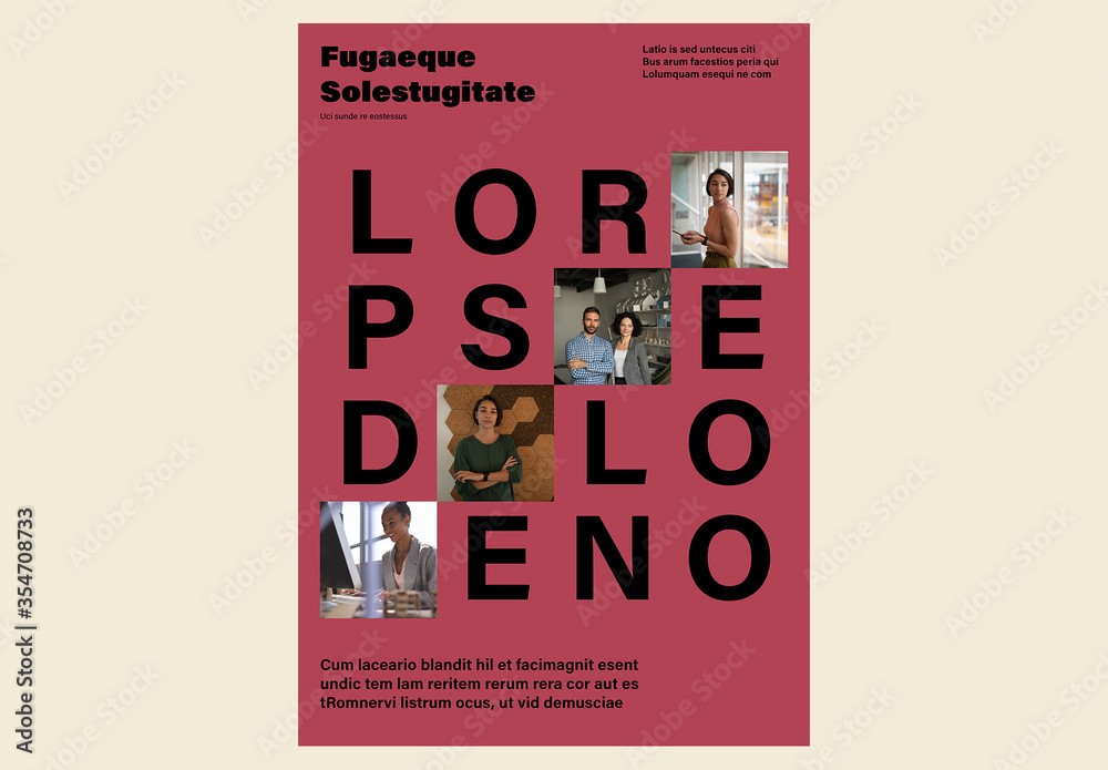 Large Text Poster Layout Stock Template | Adobe Stock