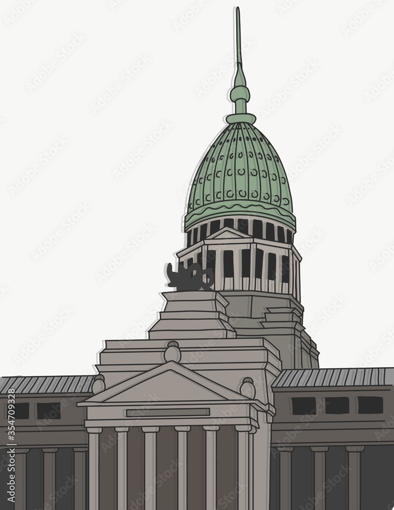 Congreso de la nación Argentina Buenos Aires edificio arquitectura ...