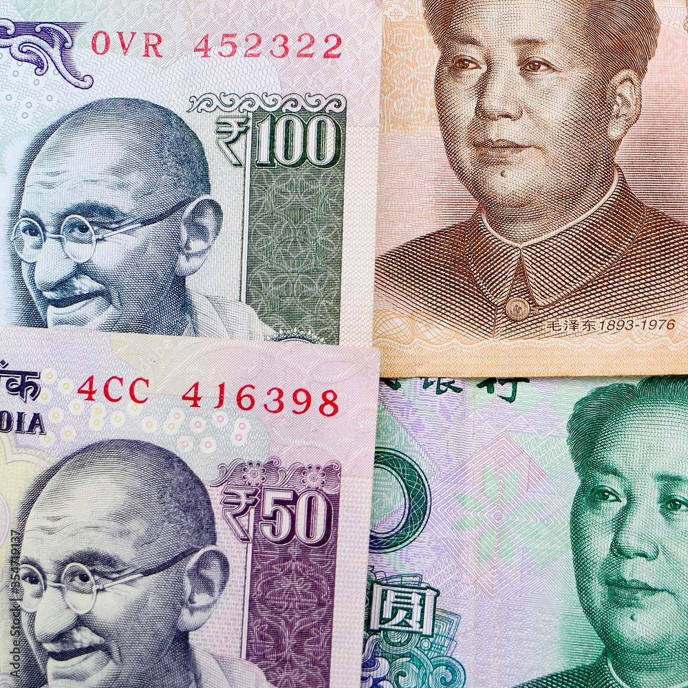 Currencies of Asia's major economic powerhouses China and India ...