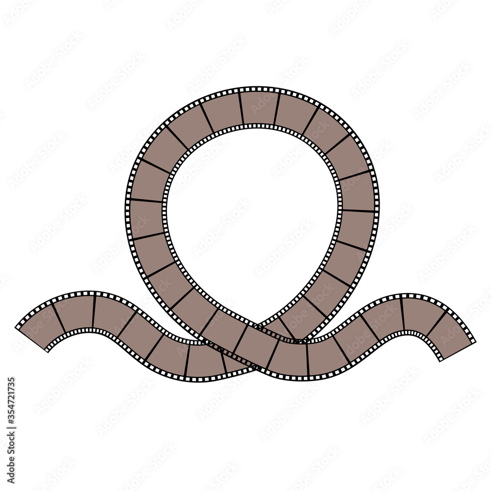 Border from film strips on white background for design. Vintage cinema ...