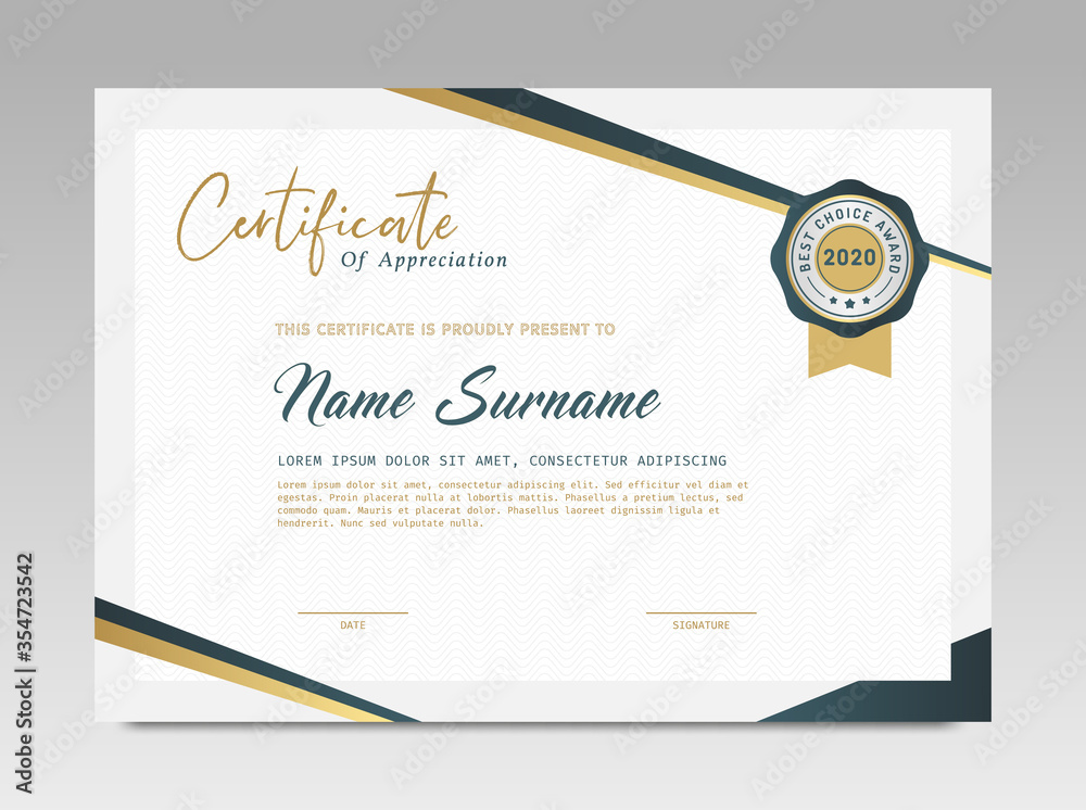 Modern Design Certificate. Certificate template awards diploma ...