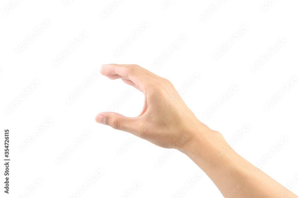human hands gesture isolated on white background with clipping path ...