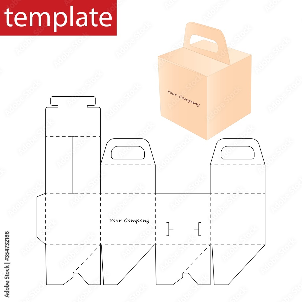 Retail box with diagram template. Stock Vector | Adobe Stock
